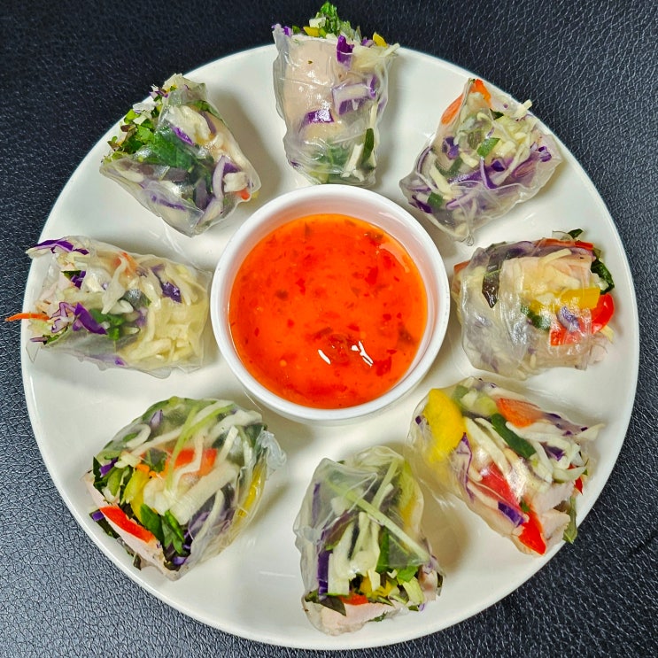 [집에서 간편하게 만드는 월남쌈] 베트남음식/다이어트식/닭가슴살/집에서먹자/월남쌈불리는시간 : 네이버 블로그