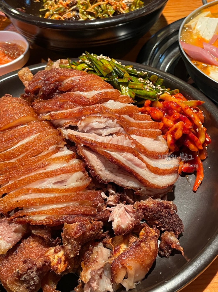 구월동 족장 웨이팅해서 먹은 후라이드 족발 튀김 : 네이버 블로그