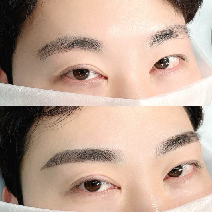 휘어진 남자 눈썹 교정 디자인 반토막 눈썹도 살리는 부산 남자 눈썹 전문 유이 브로우에서 서면양정 네이버 블로그