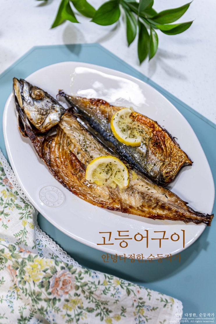 에어프라이어 고등어구이 자반고등어 맛있게 굽기 생선구이 요리 비린내제거 온도 시간 네이버 블로그