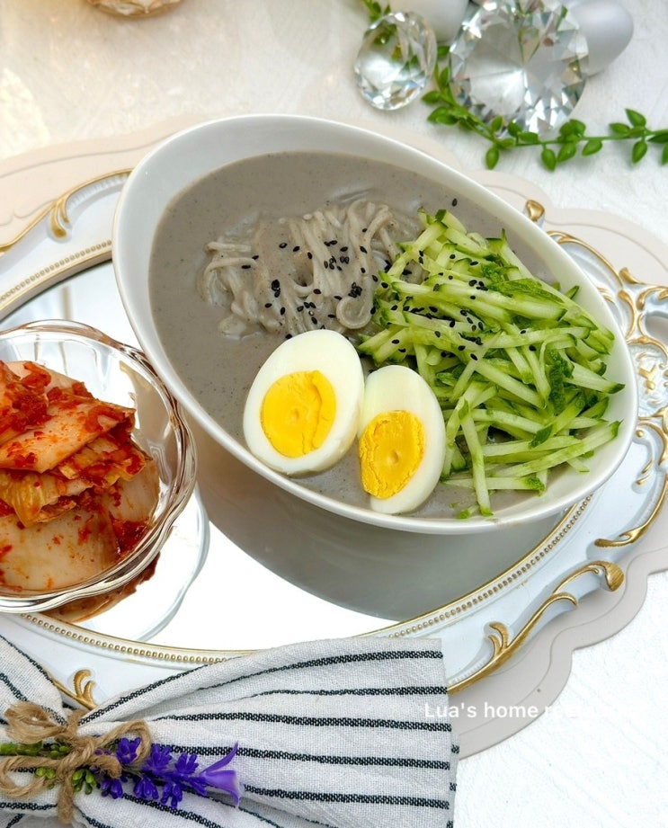 검은콩국수 만들기 두유 콩국수 서리태 병아리 콩 설탕 소금 간으로 만드는법 두유제조기 레시피 네이버 블로그