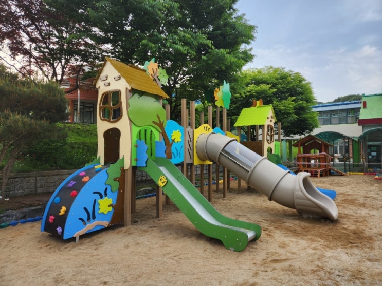 운동장 놀이터 조성 백곡 초등학교 자작 조합놀이대원목 놀이집모래놀이 보관함바구니 그네 네이버 블로그