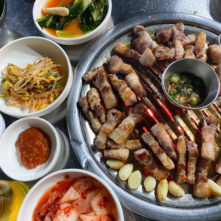 부산 동래 수안동 야외테이블 노상술집 된장라면 삼겹살 고기맛집 연탄구이 돼지한마리 네이버 블로그