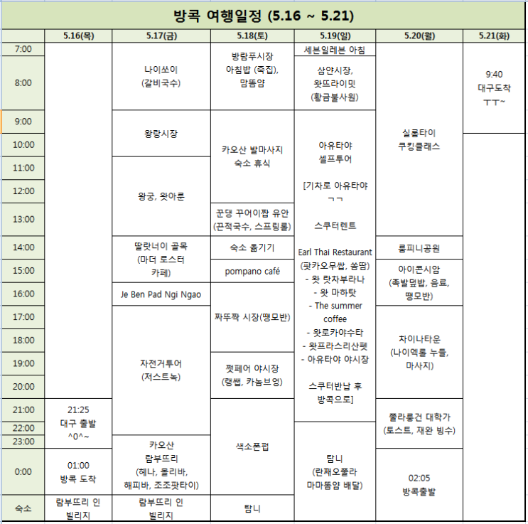 여자 혼자 방콕 여행 4박 6일 4일 일정 및 준비 일정 계획 팁 유심사 유심 환전 투어예약 숙소 택시 어플