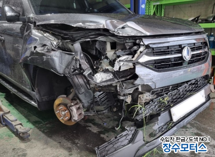 창원 마산 Kgm 쌍용 렉스턴 스포츠 사고차 판금도색 복원수리 및 교환수리 과정 네이버 블로그