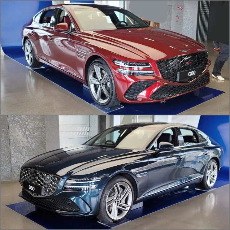 2024 제네시스 G80 페이스리프트 3.5T 스포츠 전시 풀옵션 캐번디시 레드 테즈먼 블루 투톤 실내 트렁크 : 네이버 블로그