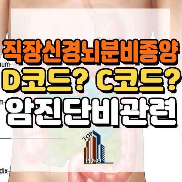 직장 신경뇌분비종양 D37.5 C20 코드 암진단비 지급 기준 제대로 알고 청구하기 : 네이버 블로그