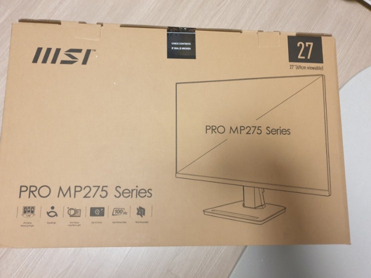 MSI MP275 IPS 100 아이에르고 무결점 27인치 모니터 후기 : 네이버 블로그