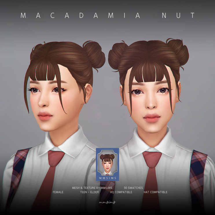 심즈4 CC 헤어 // MMSIMS Hair Macadamia nut : 네이버 블로그