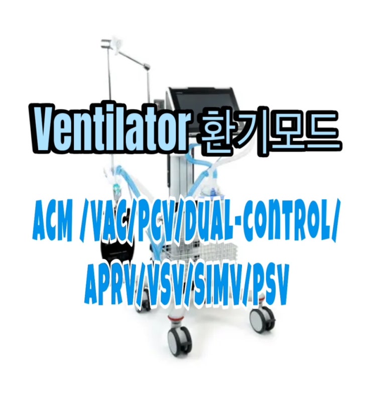 [Ventilator 인공호흡기] ACM, VAC,PCV,Dual-control,APRV,SIMV,PSV,VSV 환기 모드 ...