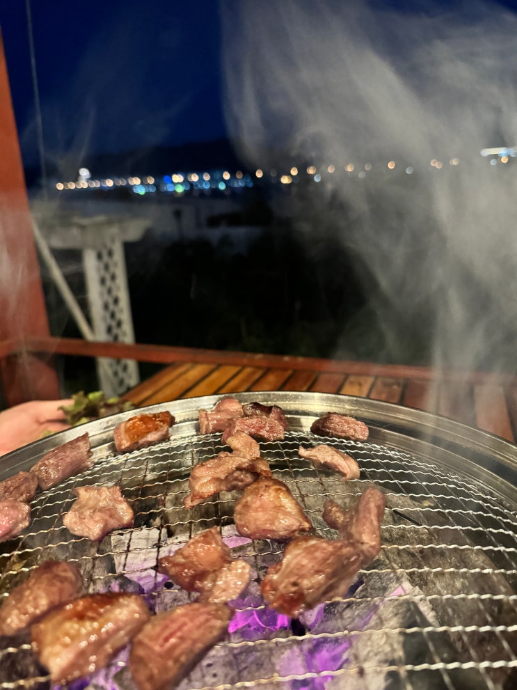 [남양주] 한강뷰 고깃집 추천! '더 숯불' : 네이버 블로그