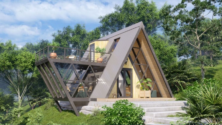 탁월한 디자인의 A Frame House 삼각형집 : 네이버 블로그