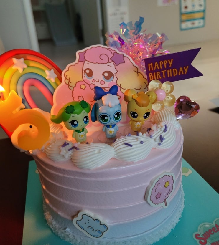 뚜레쥬르 포실핑 케이크 만들기/티니핑 케이크로 5살 생일파티 : 네이버 블로그