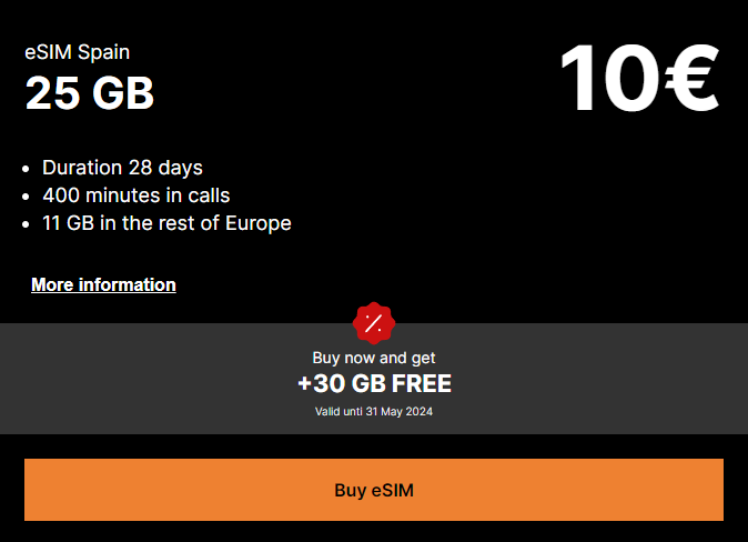 스페인 orange e-sim 가성비 이심 추천 및 사용 후기 : 네이버 블로그