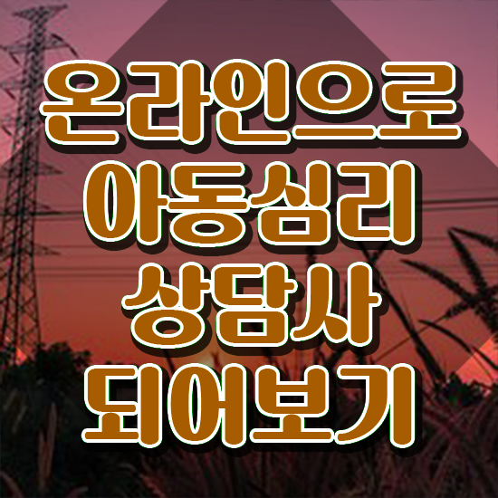 아동심리상담 아동심리상담사 자격증 온라인 교육으로 준비한 방법 정리 네이버 블로그