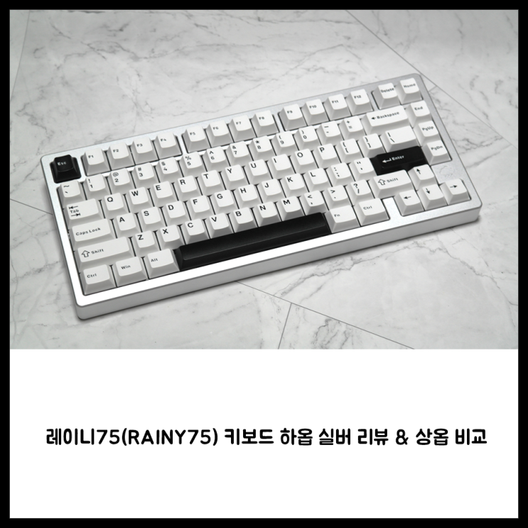 레이니75(RAINY75) 키보드 하옵 실버 리뷰 & 상옵 비교 : 네이버 블로그