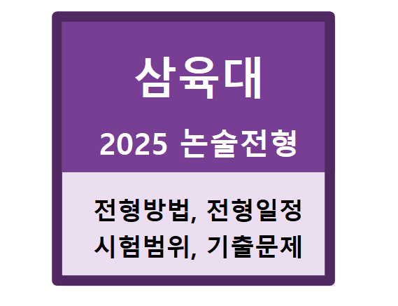 2025학년도 삼육대 논술 논술방법 수능최저 논술일정 시험범위 기출문제 입시결과 등 네이버 블로그