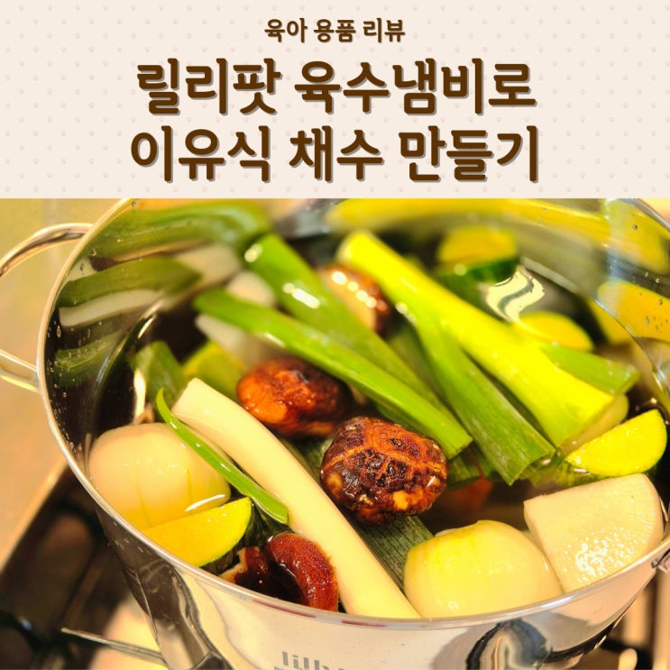 아기 채수 만들기 열전도율 좋은 중기 이유식 육수냄비 릴리팟 활용법 네이버 블로그