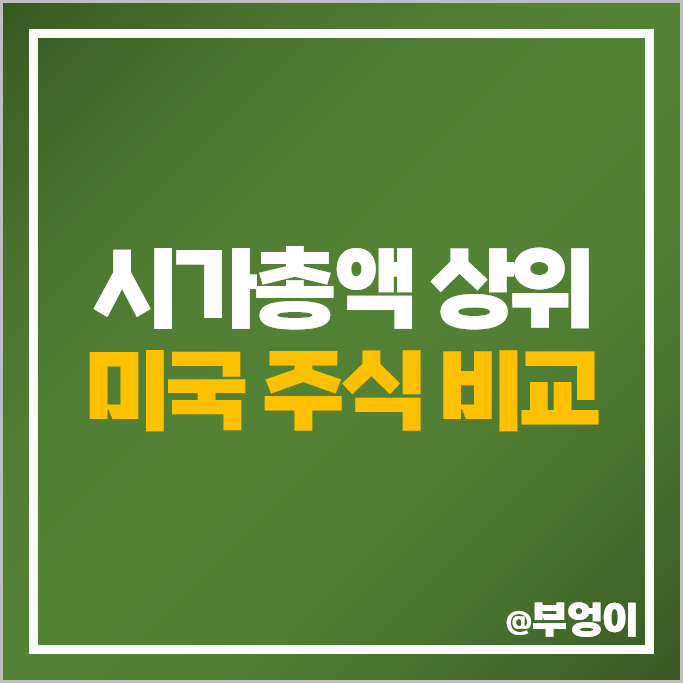 미국 시가총액 상위 주식 애플 주식 엔비디아 주가 페이스북 목표주가 네이버 블로그