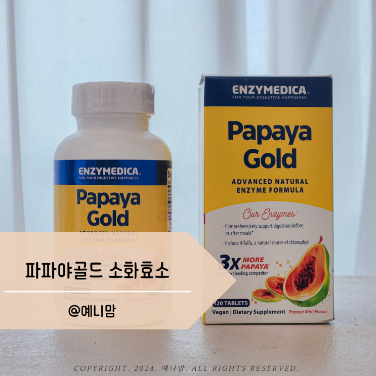 소화효소 종류 효능 아이허브 엔자이메디카 파파야골드 추천 네이버 블로그