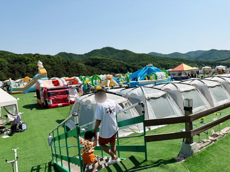 양주 이지캠프 아이랑 당일치기 글램핑 에어바운스 물놀이 다녀왔어요 네이버 블로그