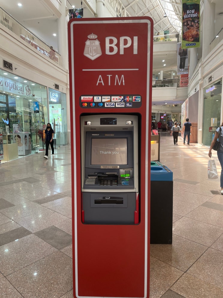 【필리핀ATM 현금 인출】 아얄라몰 BPI ATM - 세부 현금 인출 방법, 세부 ATM위치, 마스터카드 체크카드로 돈뽑기 ...
