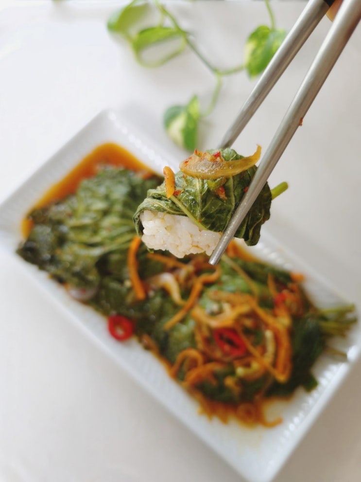 여름 반찬 깻잎찜 만드는 법 깻잎 50장 양념 레시피 깻잎찜 만들기 도시락반찬 네이버 블로그