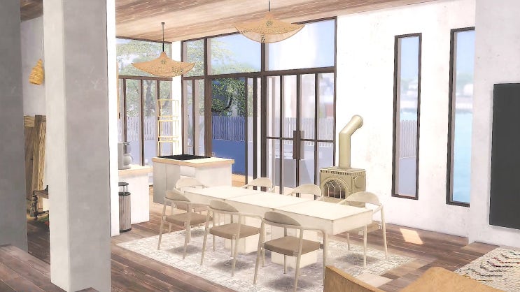 심즈4 건축 I 바다가 보이는 아파트 I CC I : 네이버 블로그