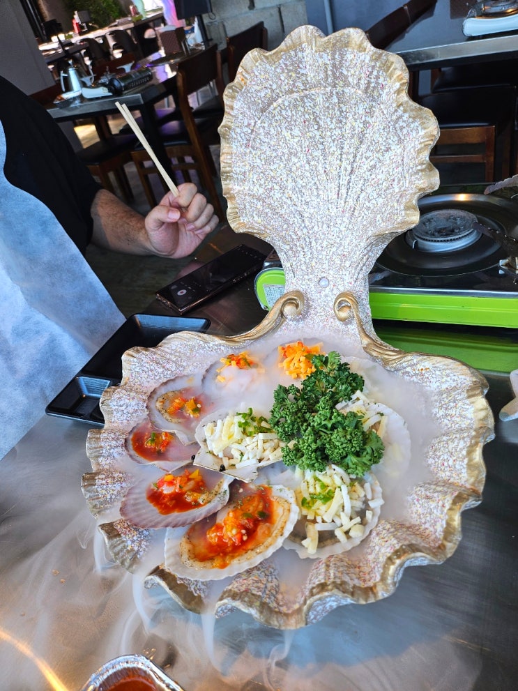 오이도 루프탑에서 먹는 조개구이 웅이네 루프탑 : 네이버 블로그