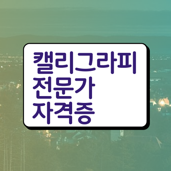 켈리그라피 배우기 캘리그라피전문가 자격증 단기간에 준비한 방법 정보 퍼펙트 요약 네이버 블로그