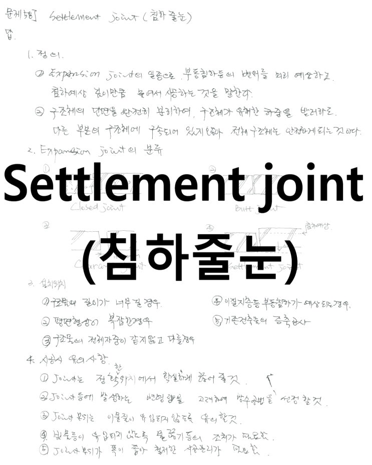 건축시공기술사 Sub Note : Settlement joint (침하줄눈) : 네이버 블로그