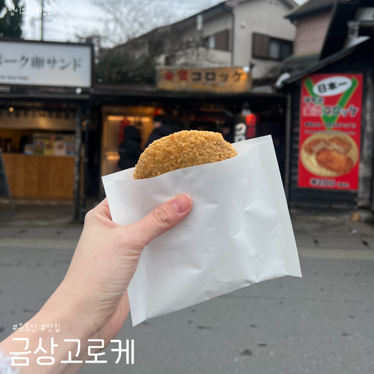 일본 후쿠오카 근교 유후인 여행 간식 먹거리 추천 금상고로케 네이버 블로그