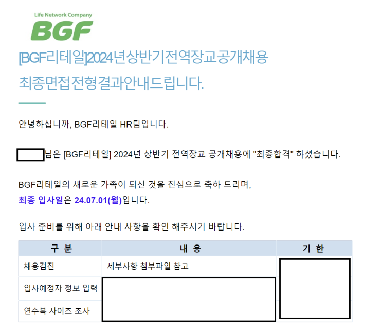 BGF리테일 최종면접 후기 : 네이버 블로그
