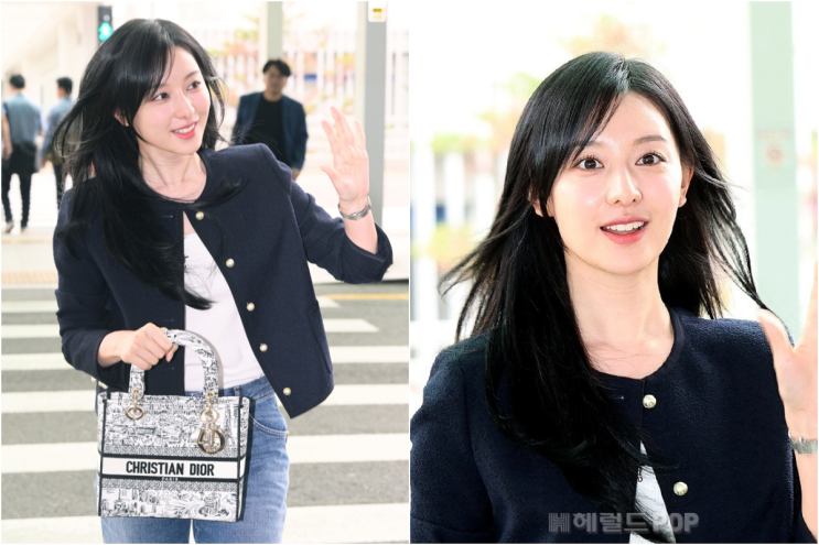 김지원 여름 공항패션 픽한 디올 레이디백 미듐 가방 최신가격은 네이버 블로그