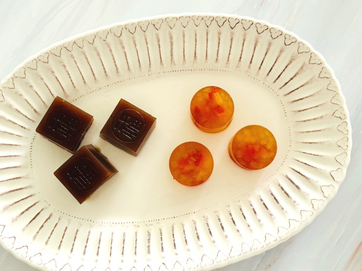 수제양갱만들기 제철 과일양갱 And 밤양갱만들기제과 당과류 겔화제 사용하기 비건젤리만들기 한천사용하는 법 비건베이킹