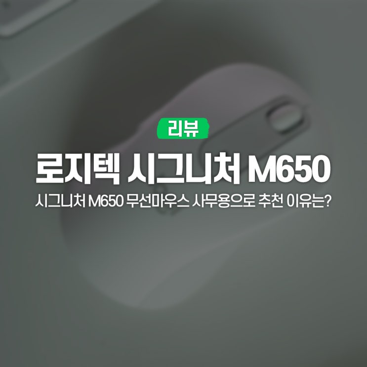 로지텍 무선마우스 SIGNATURE M650 무소음 사무용 추천 이유 : 네이버 블로그