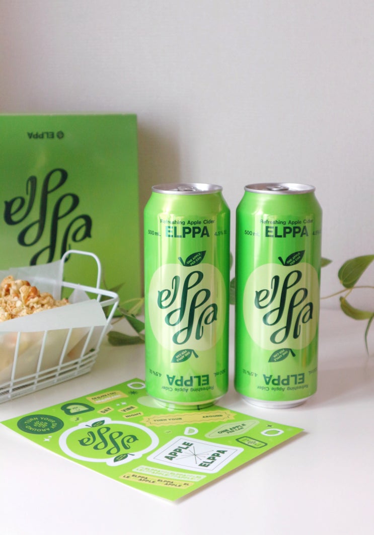 오비맥주 신제품 애플 사이더 새콤달콤 사과 과실주 엘파 ELPPA : 네이버 블로그