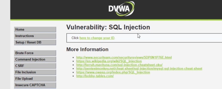 DVWA SQL Injection - high : 네이버 블로그