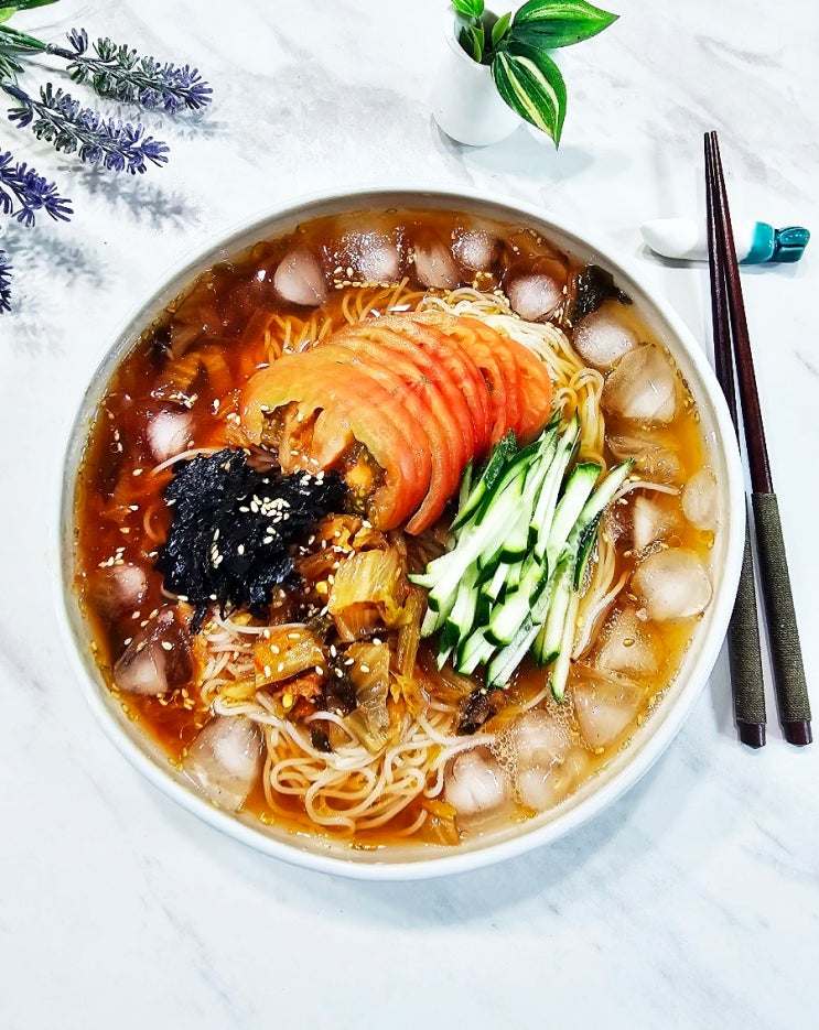 냉면육수 김치말이국수 만들기 냉국수 레시피 네이버 블로그