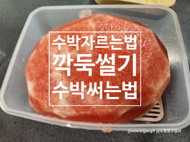 수박 자르는법법 수박깍둑썰기 맛있는 수박 고르는 법 쉽게 써는법 네이버 블로그