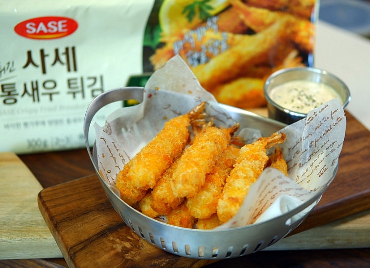 에어프라이어 요리 맥주 안주로 좋은 사세 통새우 튀김 타르타르 소스 만들기 네이버 블로그