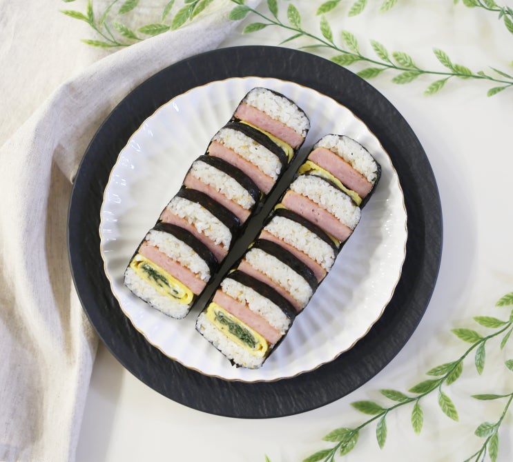 스팸무스비 만들기 사각김밥 하와이안 무스비 만들기 네이버 블로그