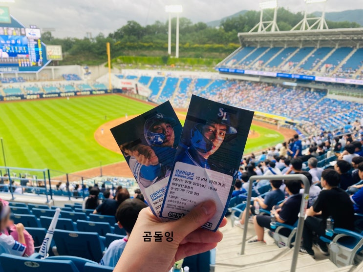 대구 야구 삼성라이온즈파크 Sky상단지정석 U 26구역 시야 비오는날 좌석 꿀팁 크림새우강정 네이버 블로그