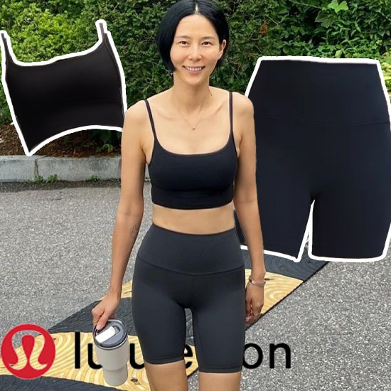 김나영 운동복 셋업 룰루레몬 상의 브라탑 And 레깅스 반바지 가격 사이즈 팁 네이버 블로그