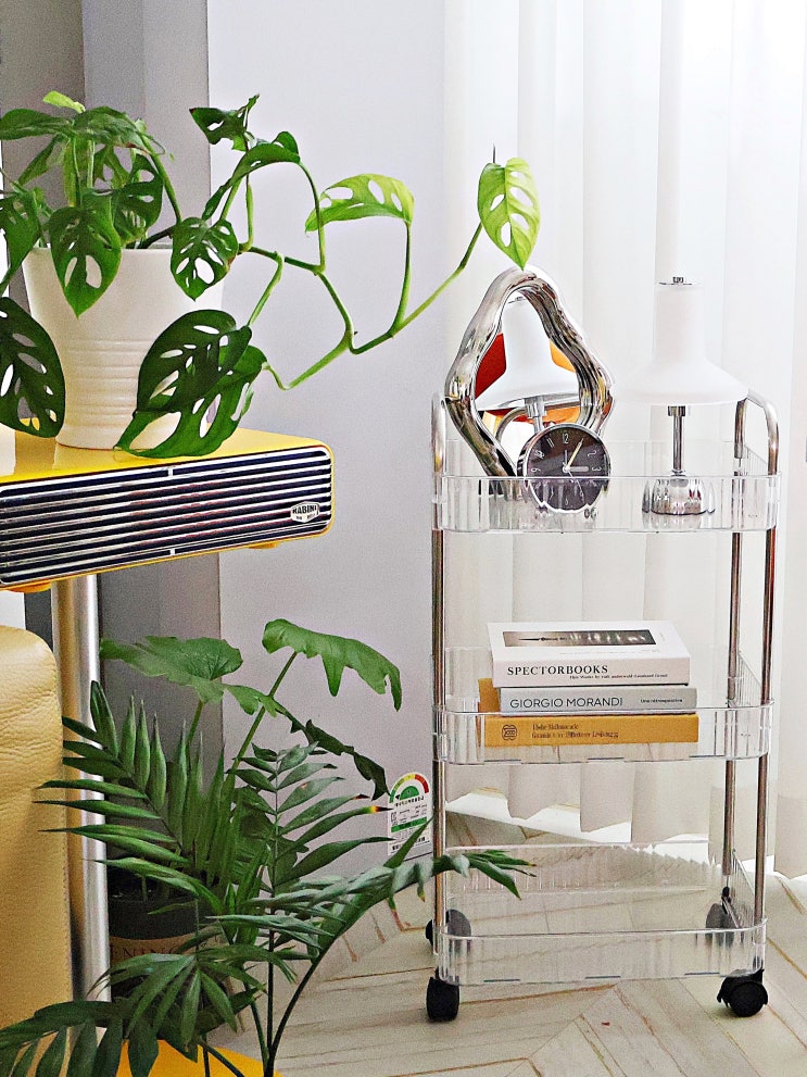 여름 인테리어 메탈 알림시계 투명트롤리로 홈스타일링ⓦ아트박스 POOM 품 : 네이버 블로그