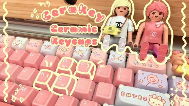 세라키 - 핑크 세라믹 키캡 : CERAKEY - PINK (With Regends) CERAMIC KEYCAP SET V2 ...