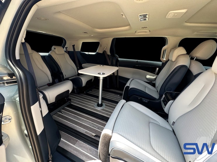 페이스리프트 카니발 하이브리드 9인승 아이보리 실버 네이비 그레이 실내 넓게 타는 레일 개조 : 네이버 블로그