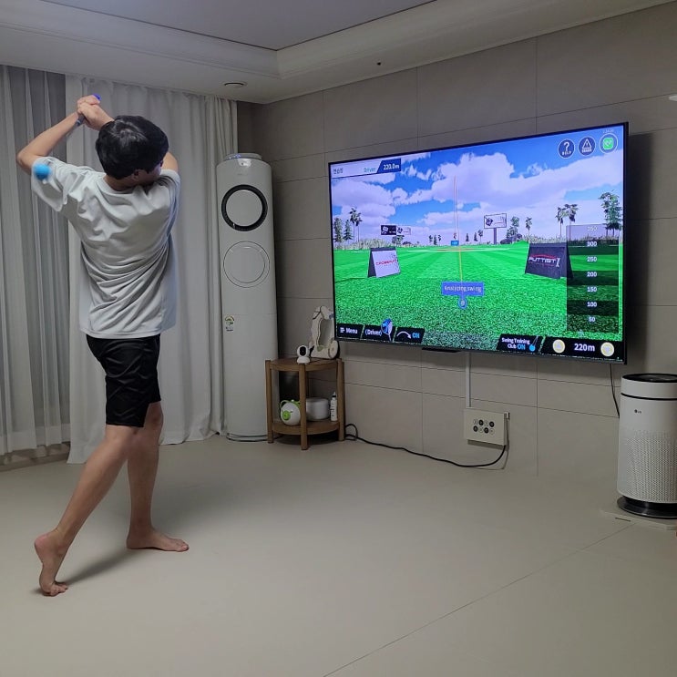 홈 스크린 실내골프연습기 가정용스크린골프 파이골프2 리뷰 네이버 블로그