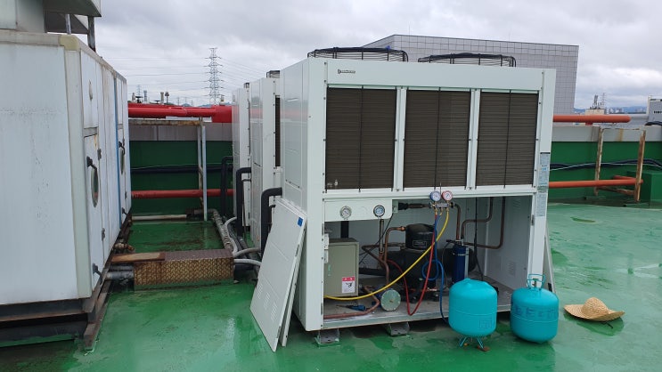 공조기 DX 코일 교체(15RT*3 CYCLE=45RT) : 네이버 블로그