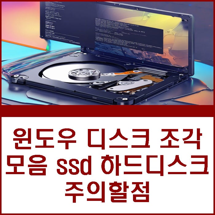 윈도우 디스크 조각 모음 방법 및 Ssd 하드디스크 주의할 점 네이버 블로그